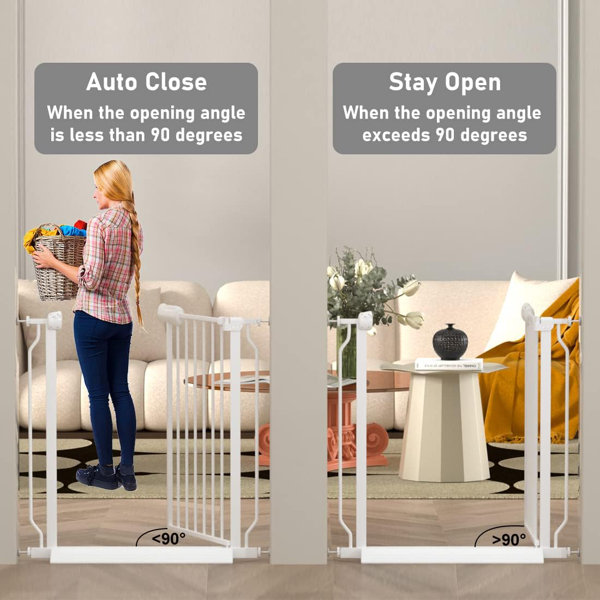 Archie & Oscar™ Extra Wide Baby Gate, Walk Through Pressure Mounted No ...