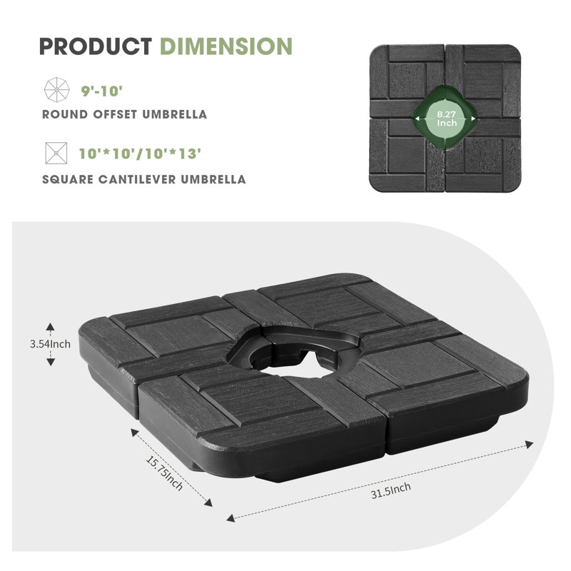 LovoIn 185 Lb. Plastic Umbrella Base & Reviews | Wayfair