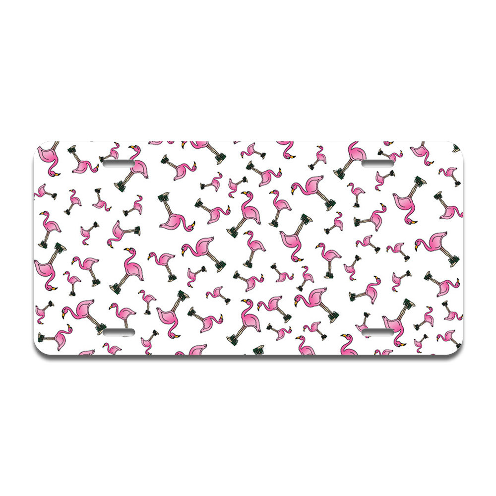 SignMission Cool Flamingo Aluminum Licence Plate| Licence Plate 12" X 6 ...