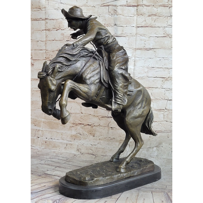 Bronzhaus Frederic Remington Bronco Buster Bucking Horse Western ...