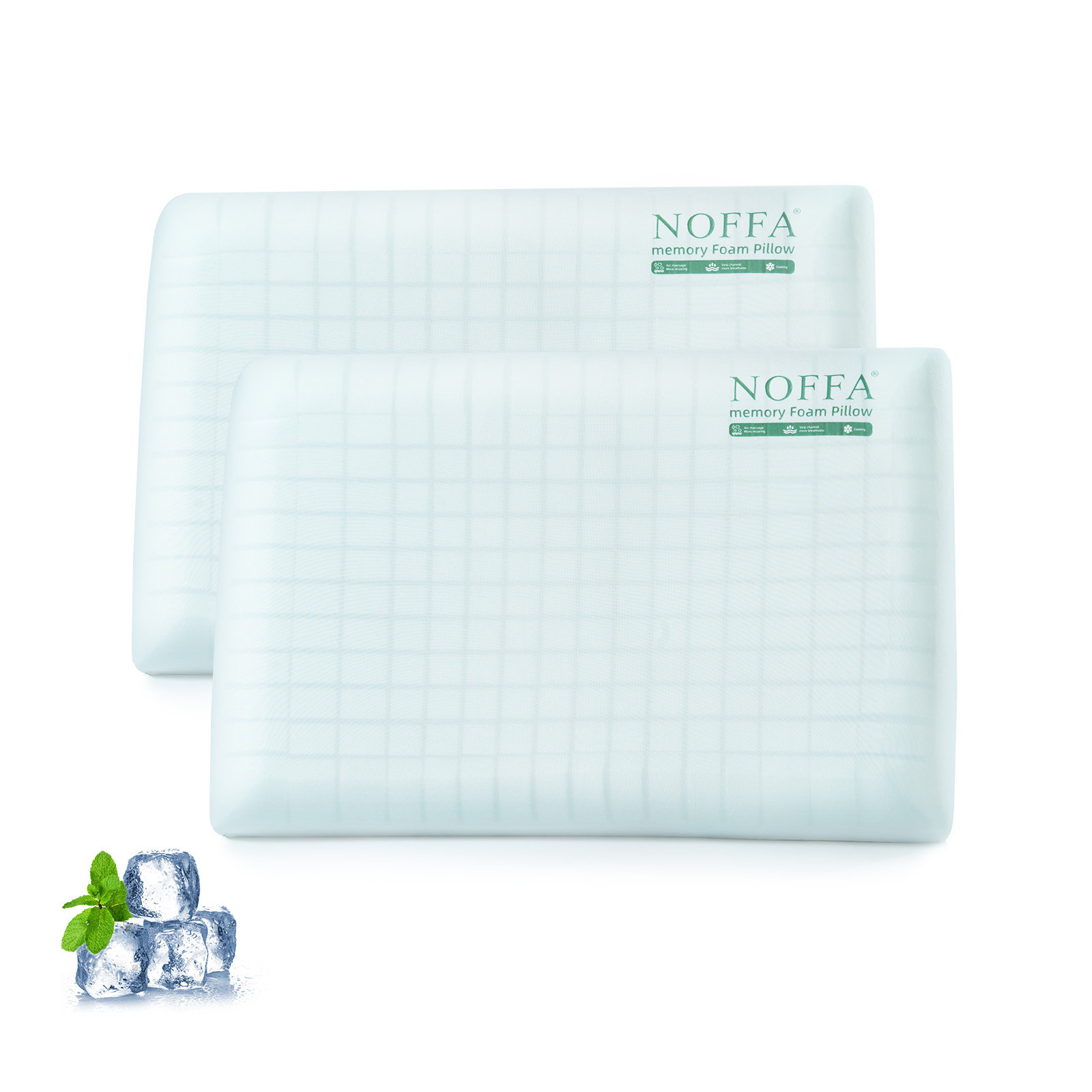 Yonbca Standard Size Cooling Gel Memory Foam Bread Pillow - Plush and ...