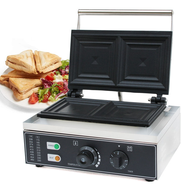YXSUN 1500W 2 Slice Commercial Electric Sandwich Maker | Wayfair