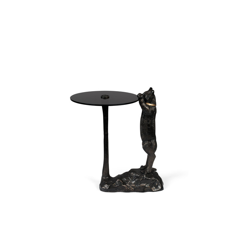 Bold Monkey Glass Top Pedestal End Table | Perigold