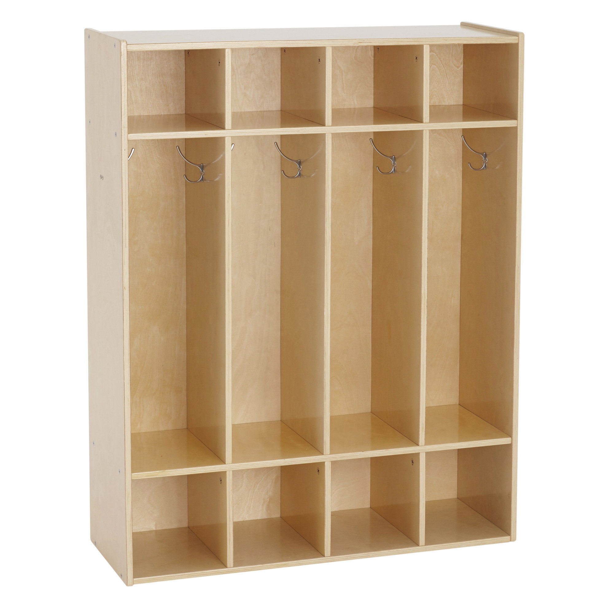 ECR4Kids Streamline 4-Section Coat Locker, Classroom Furniture ...