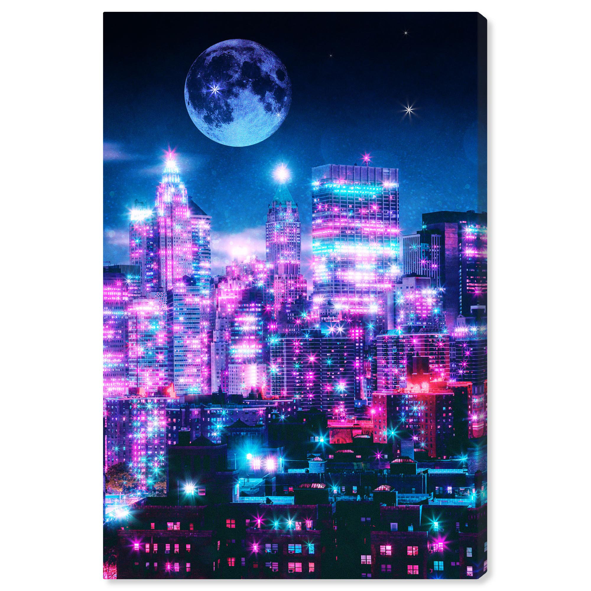 Art Remedy NYC Dreams Canvas Neon Art Prints by Art Remedy | Wayfair