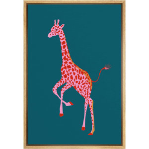 IDEA4WALL Bright Preppy Animals IDEA4WALL Framed Canvas Print Wall Art ...