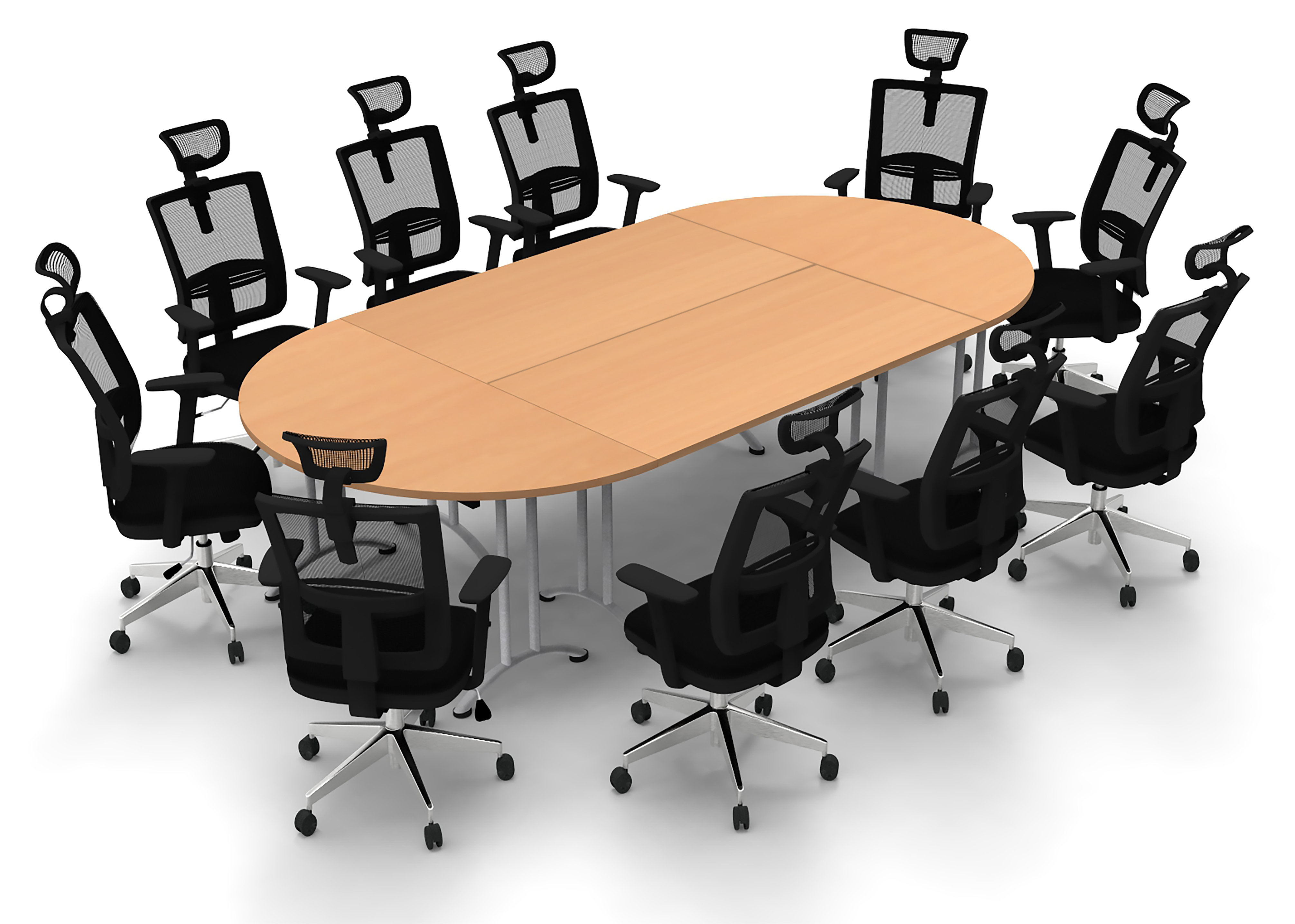 Symple Stuff Wilmar 10 Person Conference Meeting Tables with 10 Chairs ...