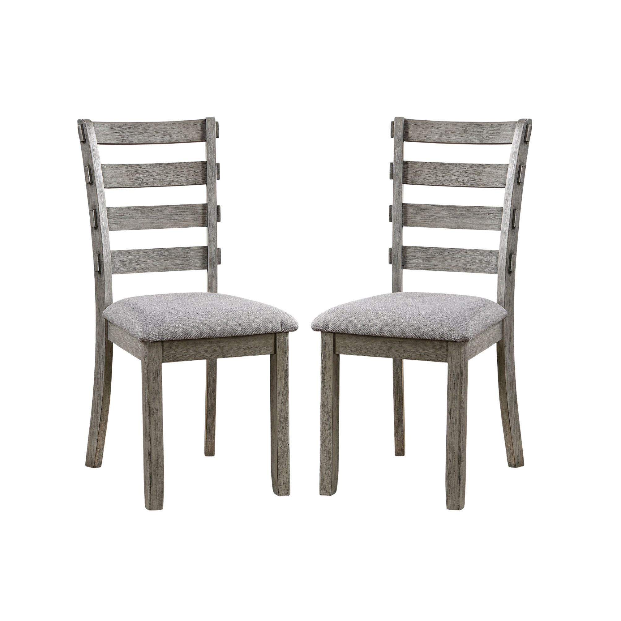 Gracie Oaks Dining Chairs Padded Seat Set Of 2Pc Side Chair Ladder Back ...