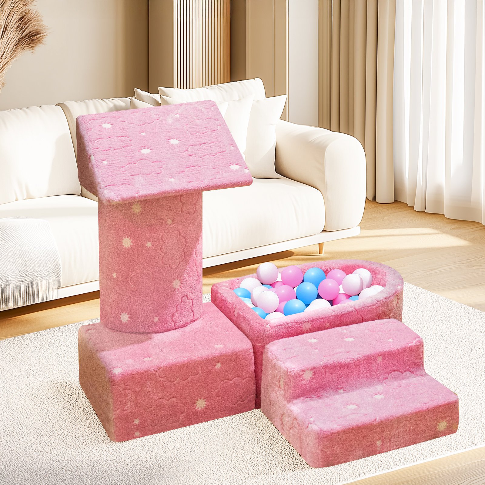 George Oliver Play Couch, Detachable Modular Play Couch, Floor Sofa For ...