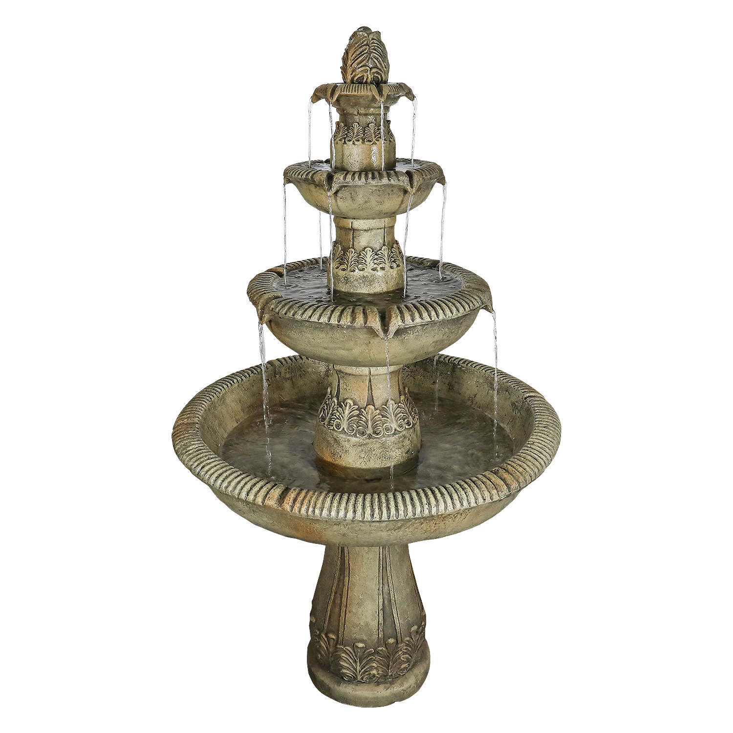 World Menagerie 63in H Outdoor Water Fountain w/Pump,Cascading Water ...