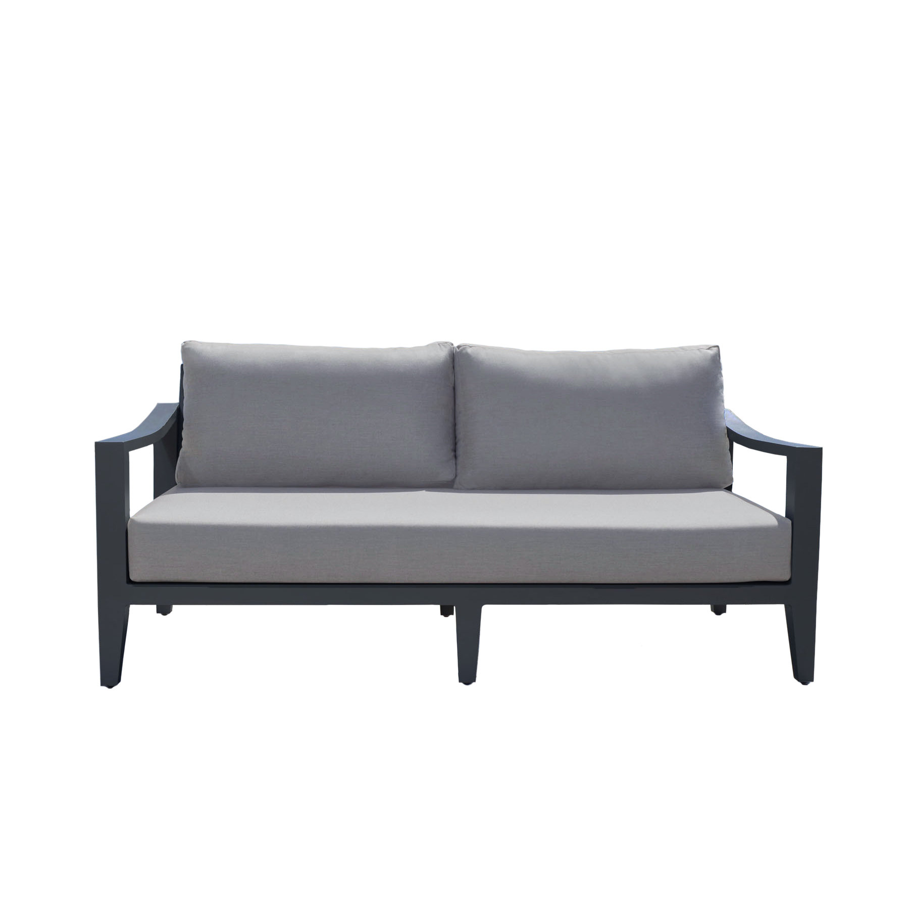 Latitude Run® Hyland Hills Outdoor Sofa, Sunbrella Canvas Granite ...