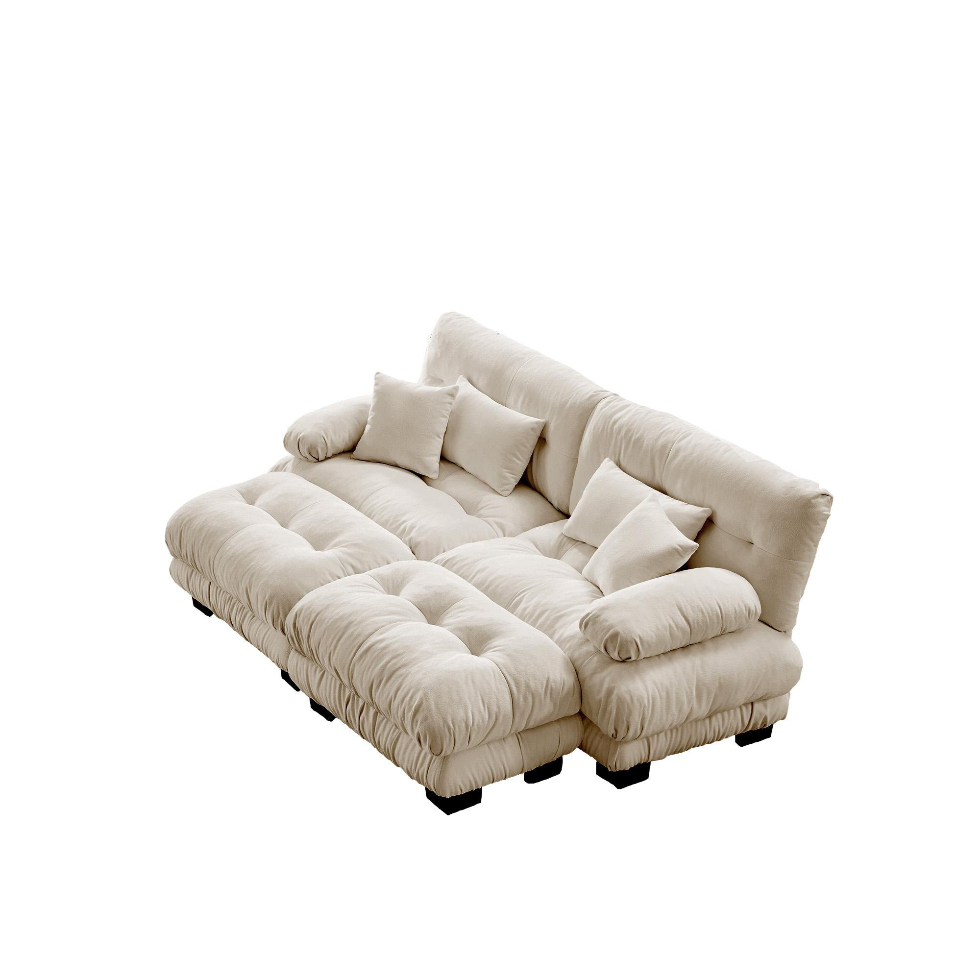 Latitude Run® Cloud Couch Sleeper Sofa for Living Room, 2 Seater sofa ...