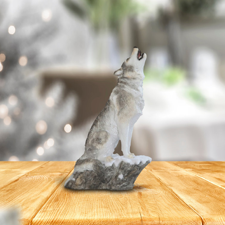 Millwood Pines 9"H Howling Wolf Figurine Unique Gifts - Wayfair Canada