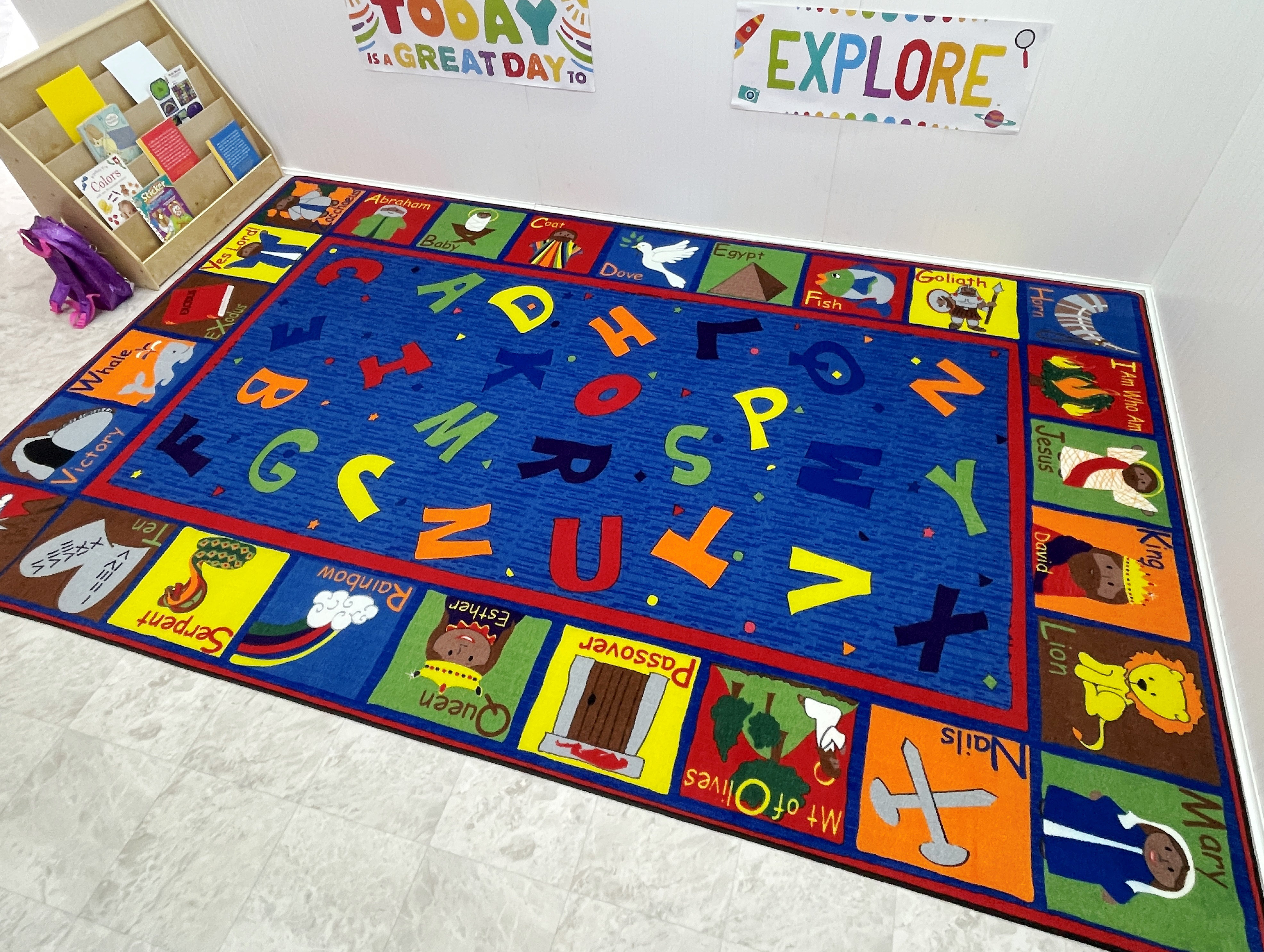 Kid Carpet Tufted Blue Area Rug & Reviews | Wayfair