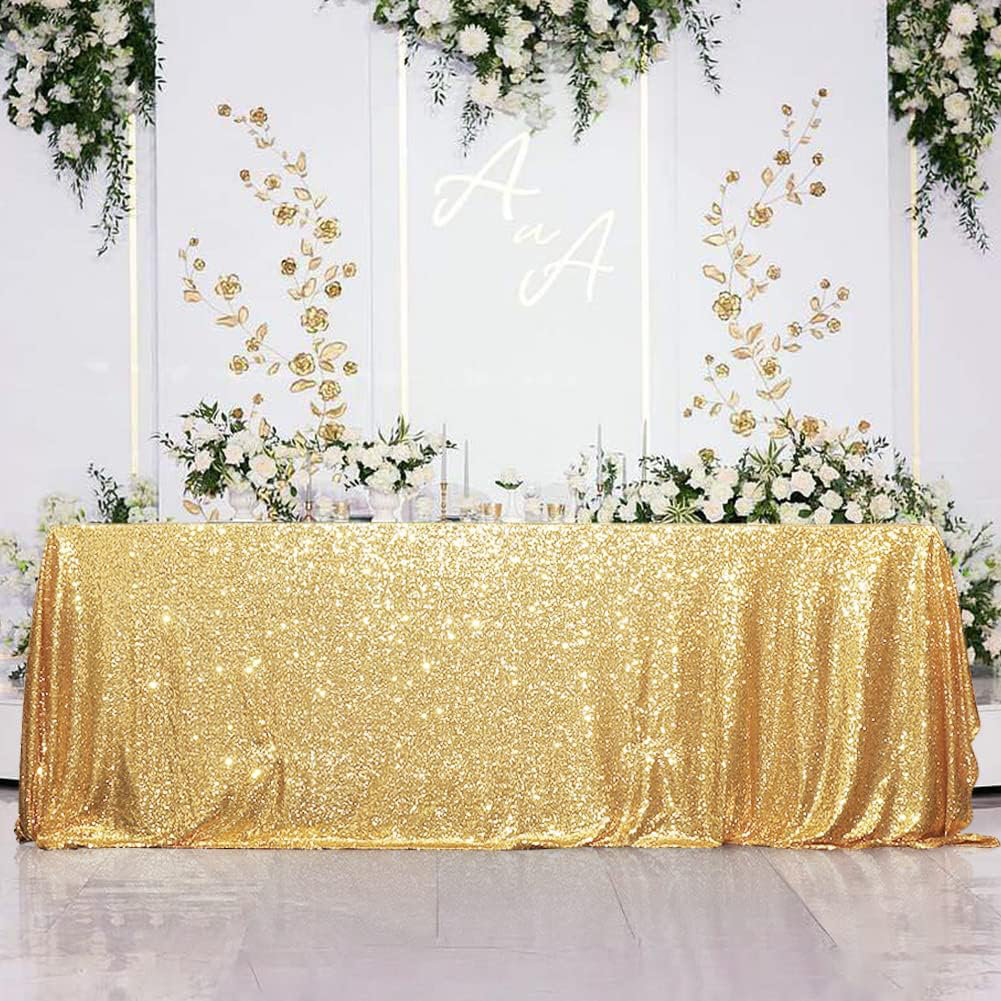 Everly Quinn 50"x50" Navy Rectangle Sequin Tablecloth Glitter Table ...