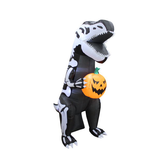 The Holiday Aisle® 6 Foot Tall Lighted Happy Halloween Inflatable ...