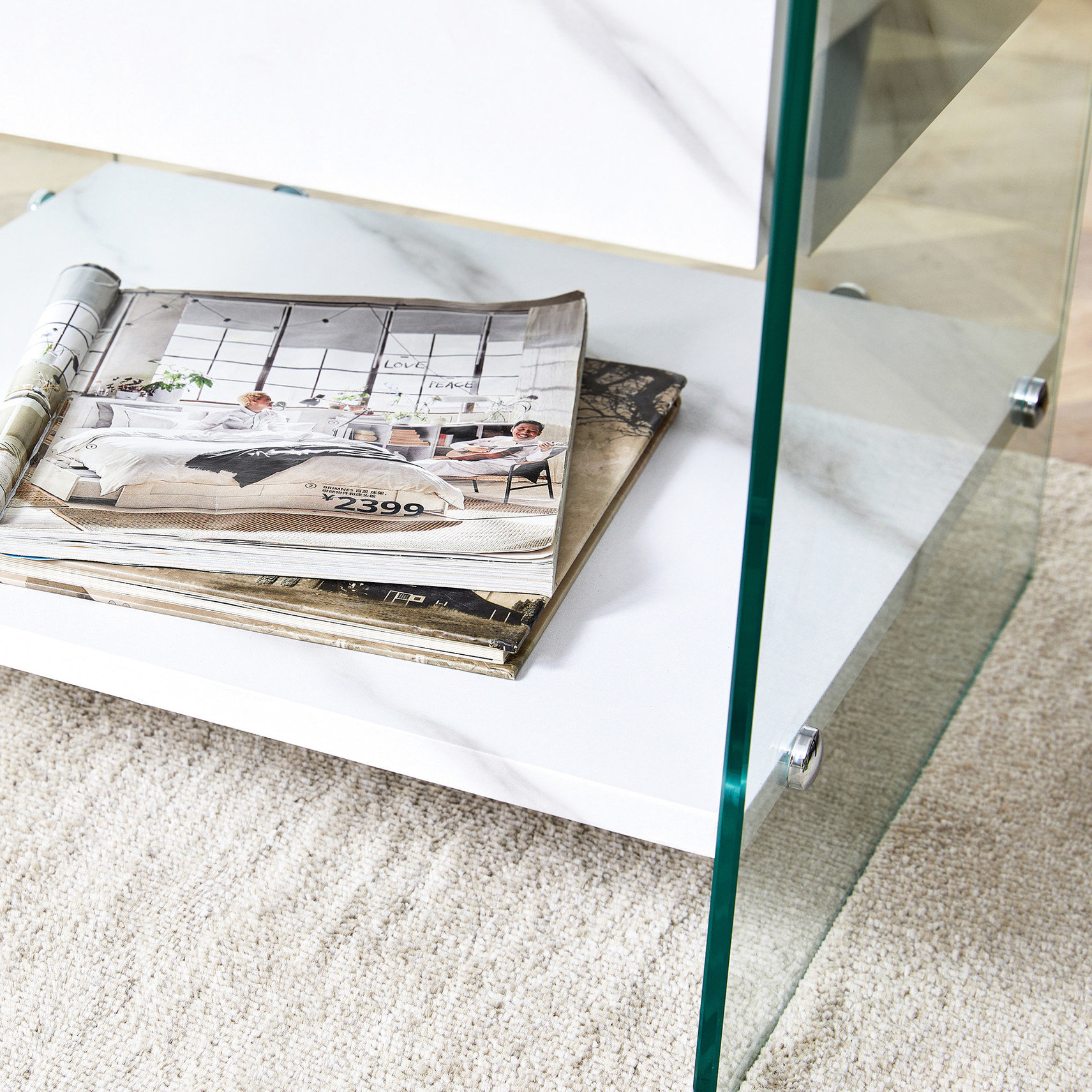 Wrought Studio™ White And Bedside Table, Drawer Storage, Look Cabinet ...