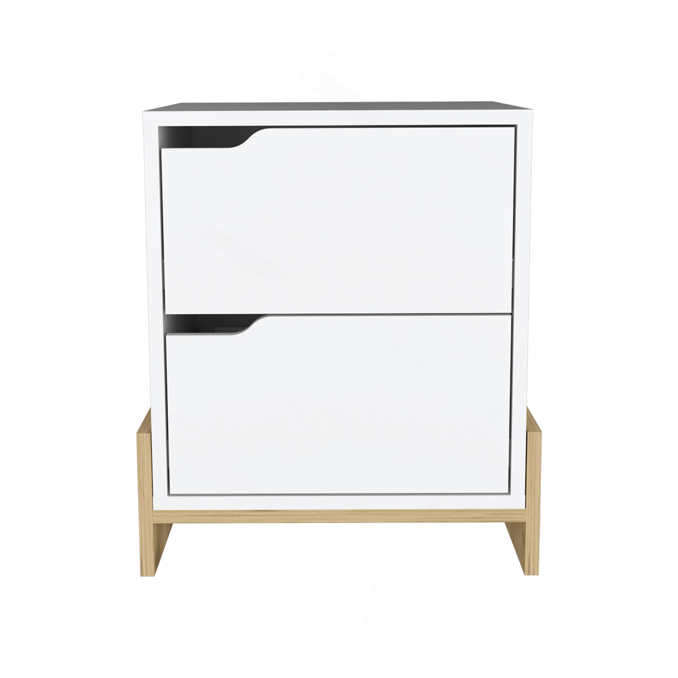 George Oliver Table de chevet à 2 tiroirs Luss - Wayfair Canada