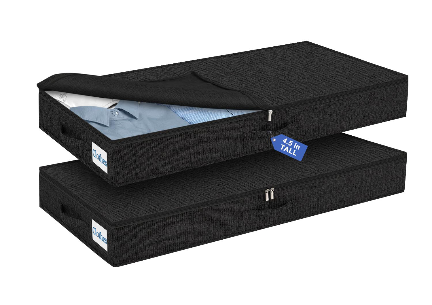 Hokku Designs Under Bed Storage Containers, 4.5 Inch Tall Low Profile ...