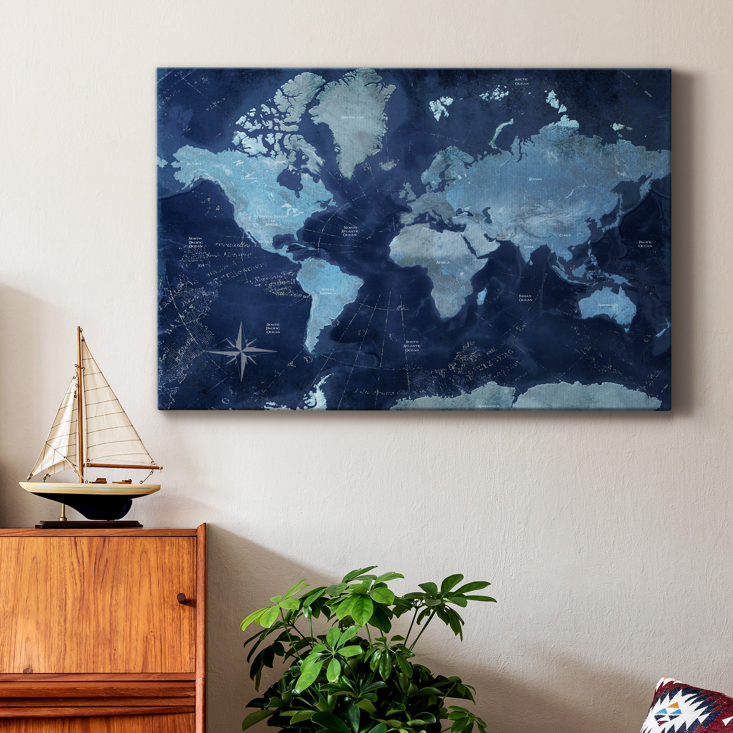 17 Stories World Map - Wrapped Canvas Graphic Art | Wayfair