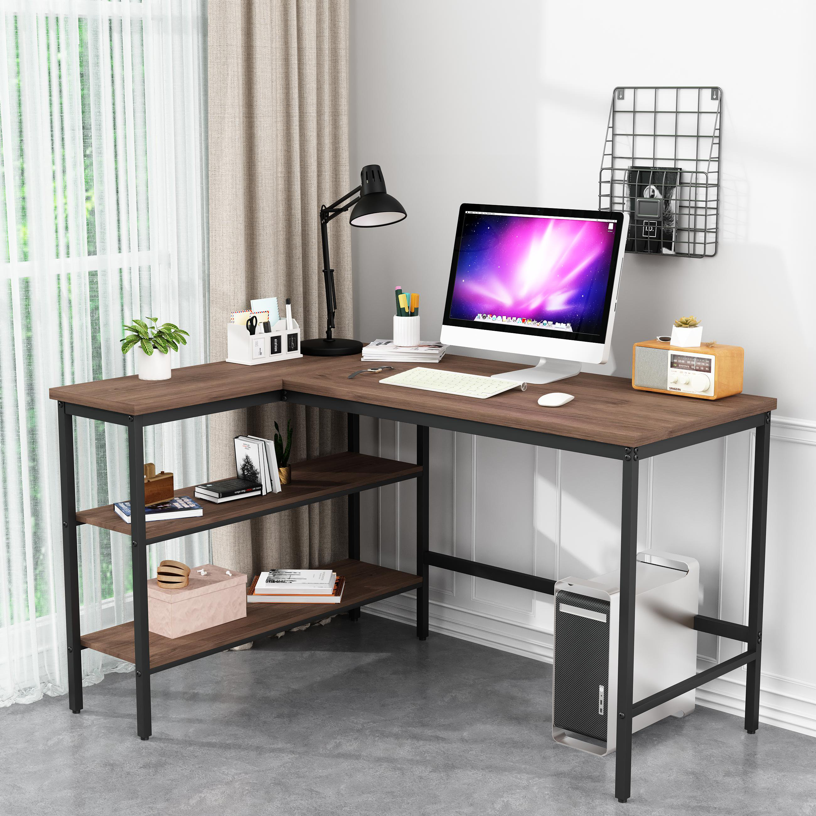 Ebern Designs Lexton L-Shaped Metal Base Computer Desk & Reviews ...
