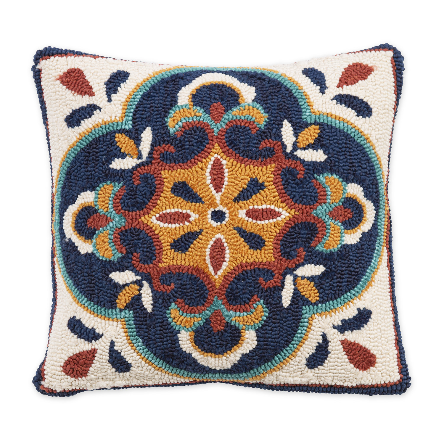 Evergreen Enterprises, Inc. Indoor Outdoor Hooked Pillow Tile 18"X18 ...