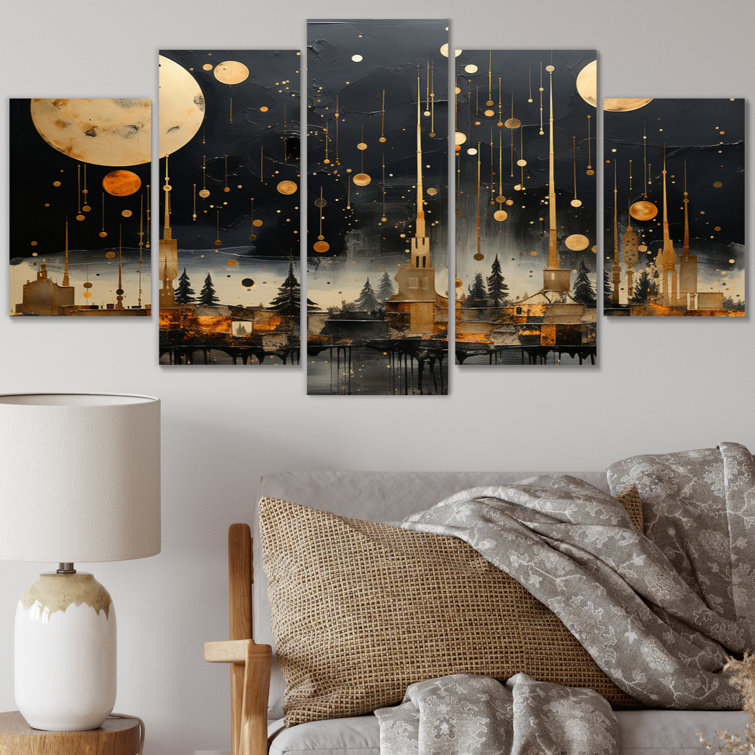 DesignArt Collage Constellations II - Abstract Collages Metal Wall Art ...