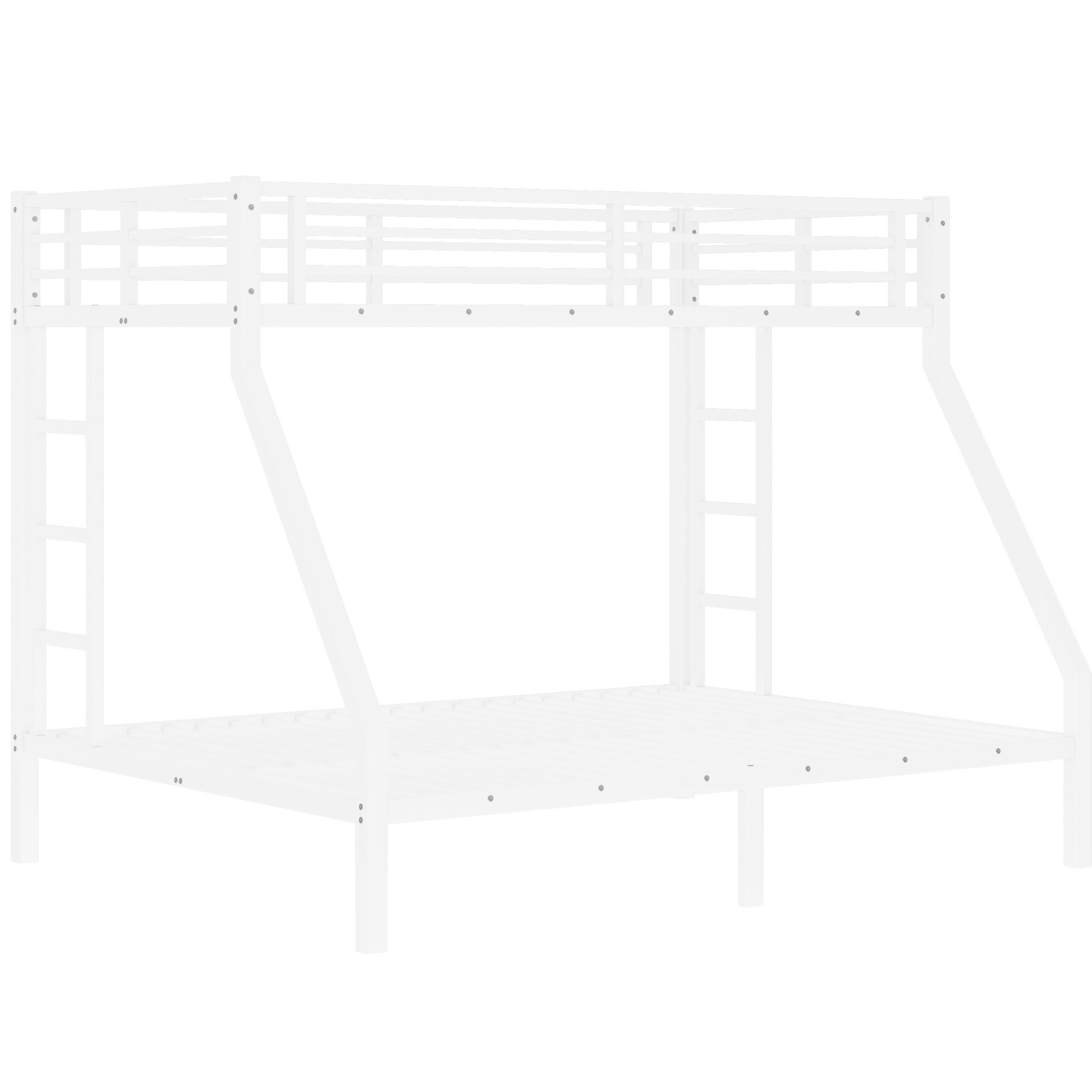 Latitude Run® Twin Xl Over Queen Metal Bunk Bed, Teens, Space - Saving ...