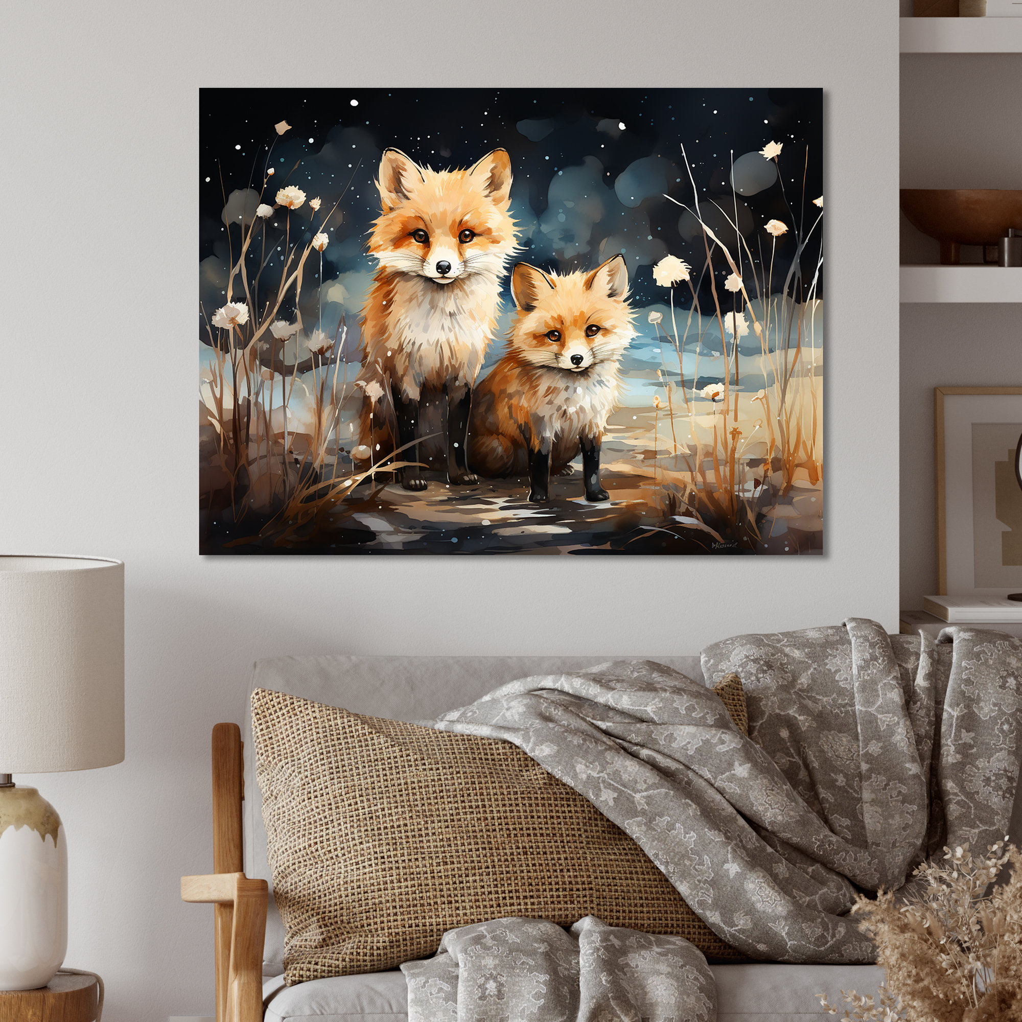 Millwood Pines Springtime Cute Fox S Gaze I - Fox Animal Metal Wall Art ...