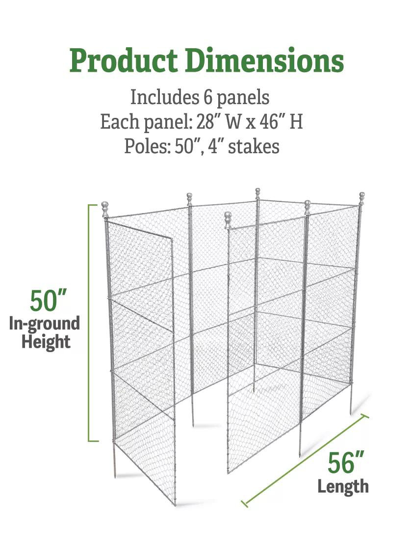 Gardener's Supply Company Tall Chicken Wire Critter Fence with Gate ...