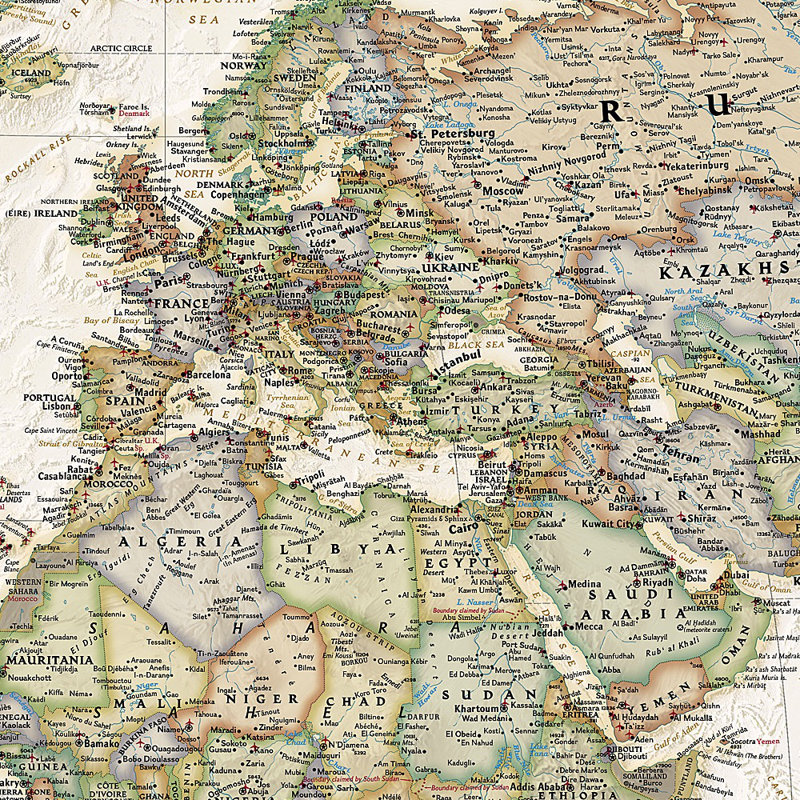 National Geographic Maps World Executive Wall Map & Reviews | Wayfair