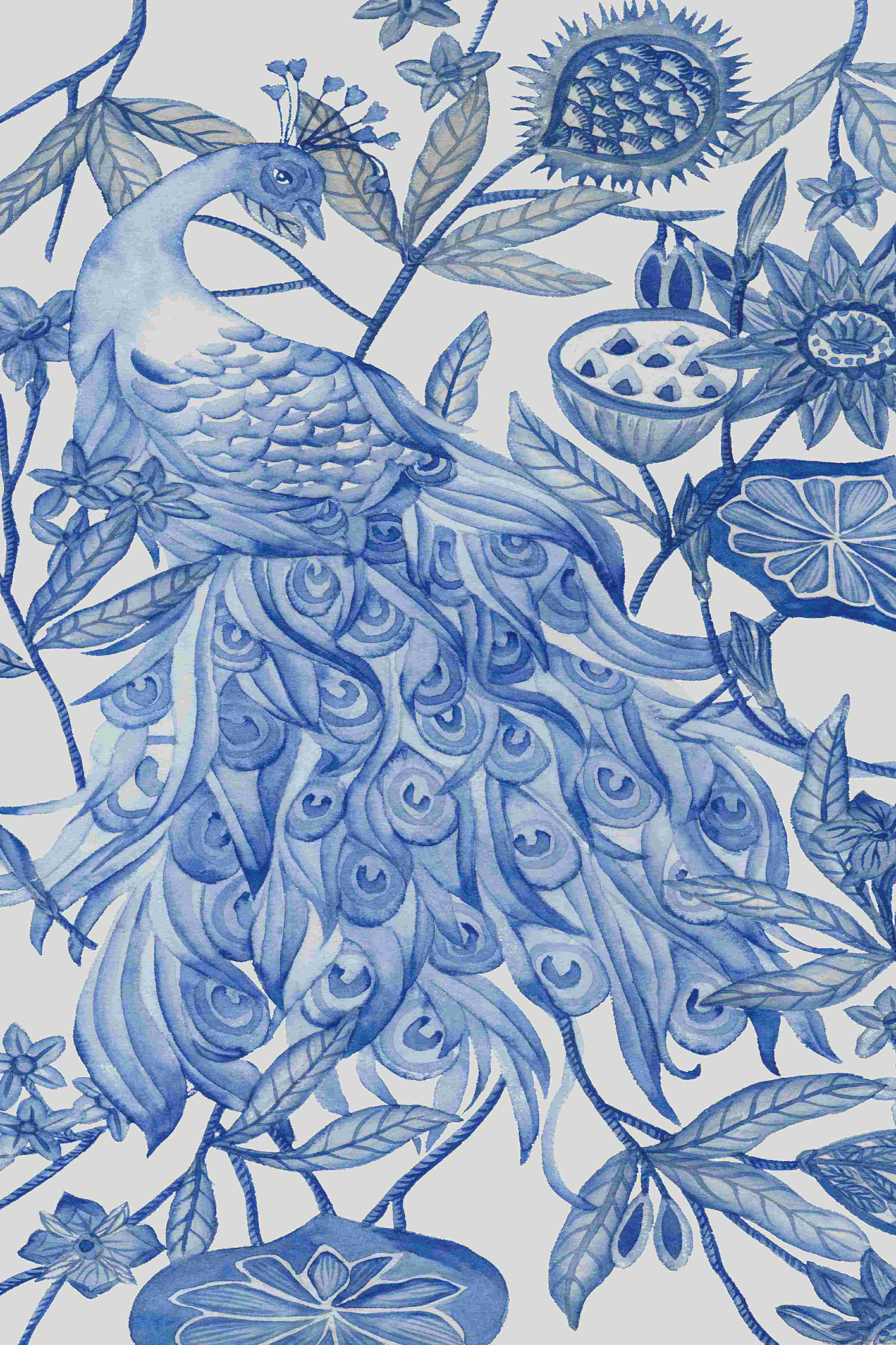 Bungalow Rose Peacock In Indigo I - Wayfair Canada