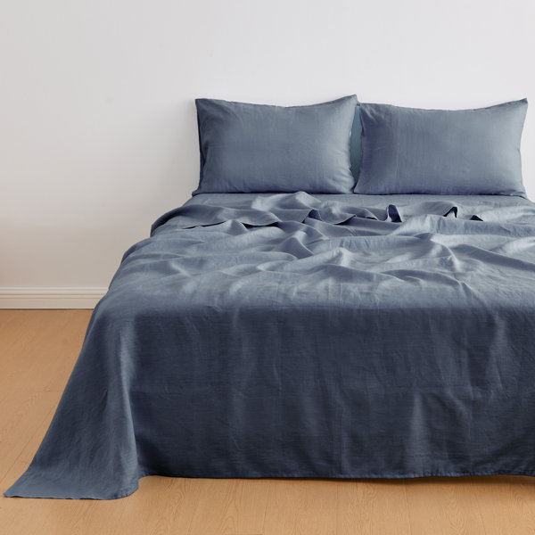 100% European Flax Linen Bed Sheet Set & Reviews | Birch Lane