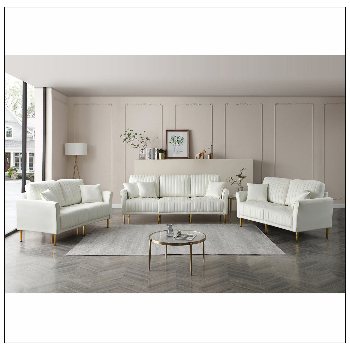 Mercer41 Vishrut 3 - Piece Velvet Living Room Set | Wayfair