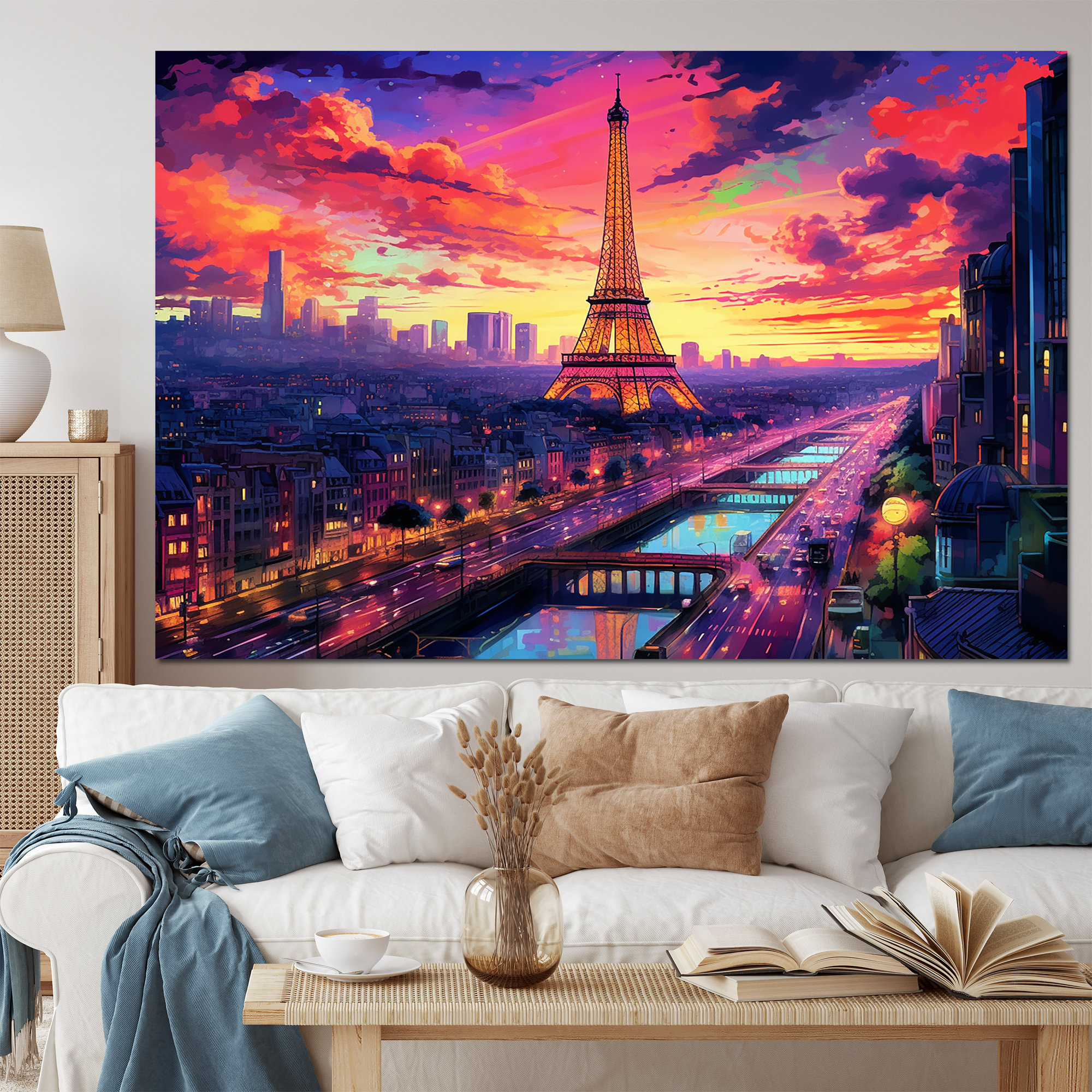 Latitude Run® Paris Eiffel Tower Harmony II - Franch Wall Art Living ...