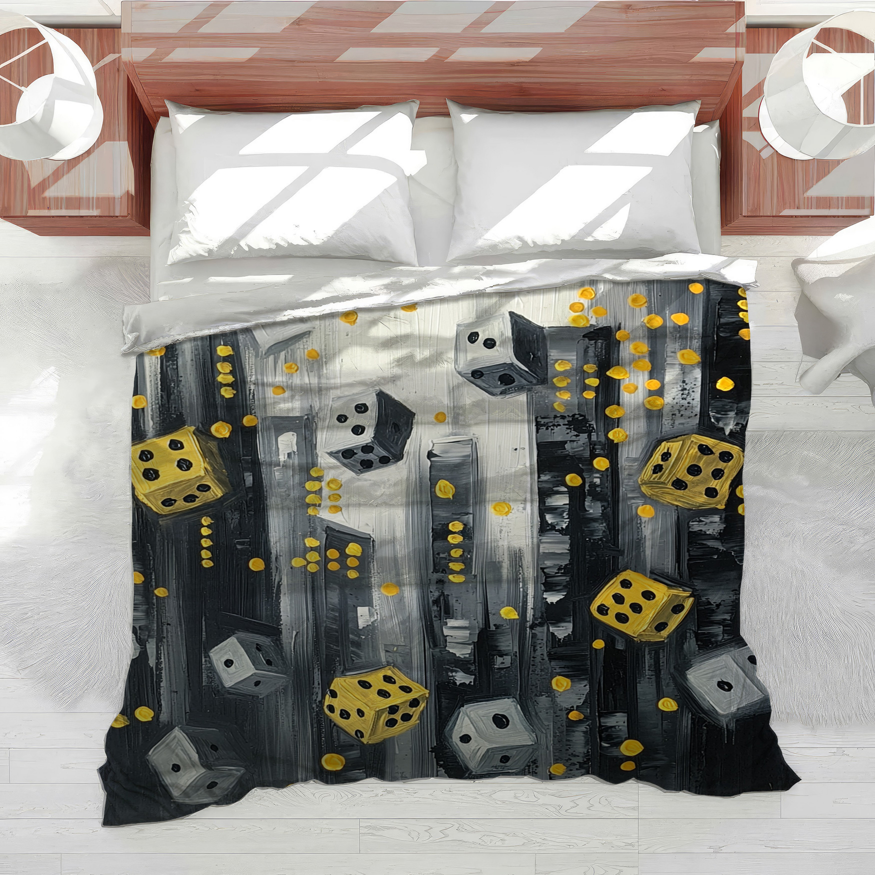VisionDecor Playing Dice Bedding Recreational Comforter Industrial ...