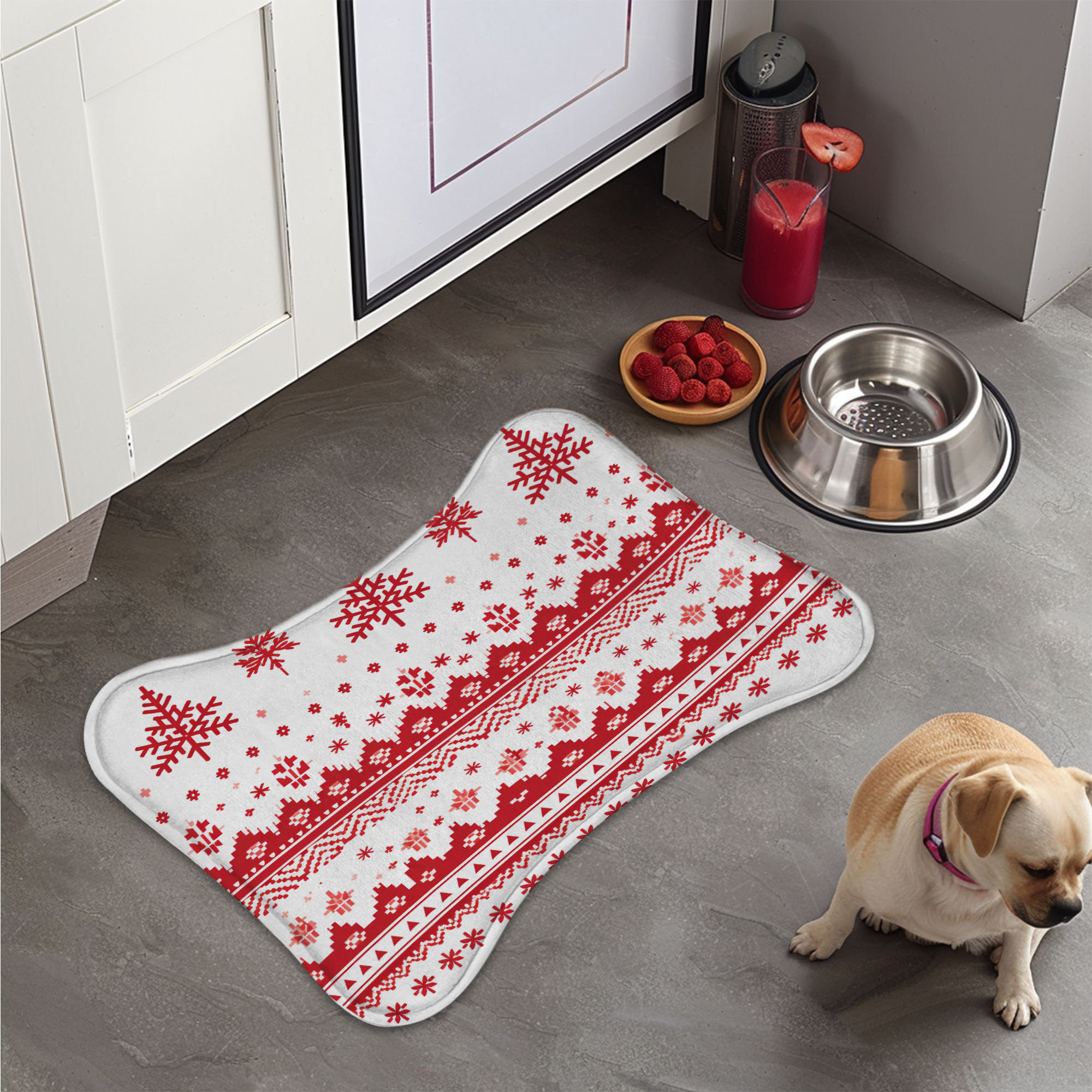 MentionedYou Knitted Textures - 1 Piece Bone Shape Feeding Mat | Wayfair