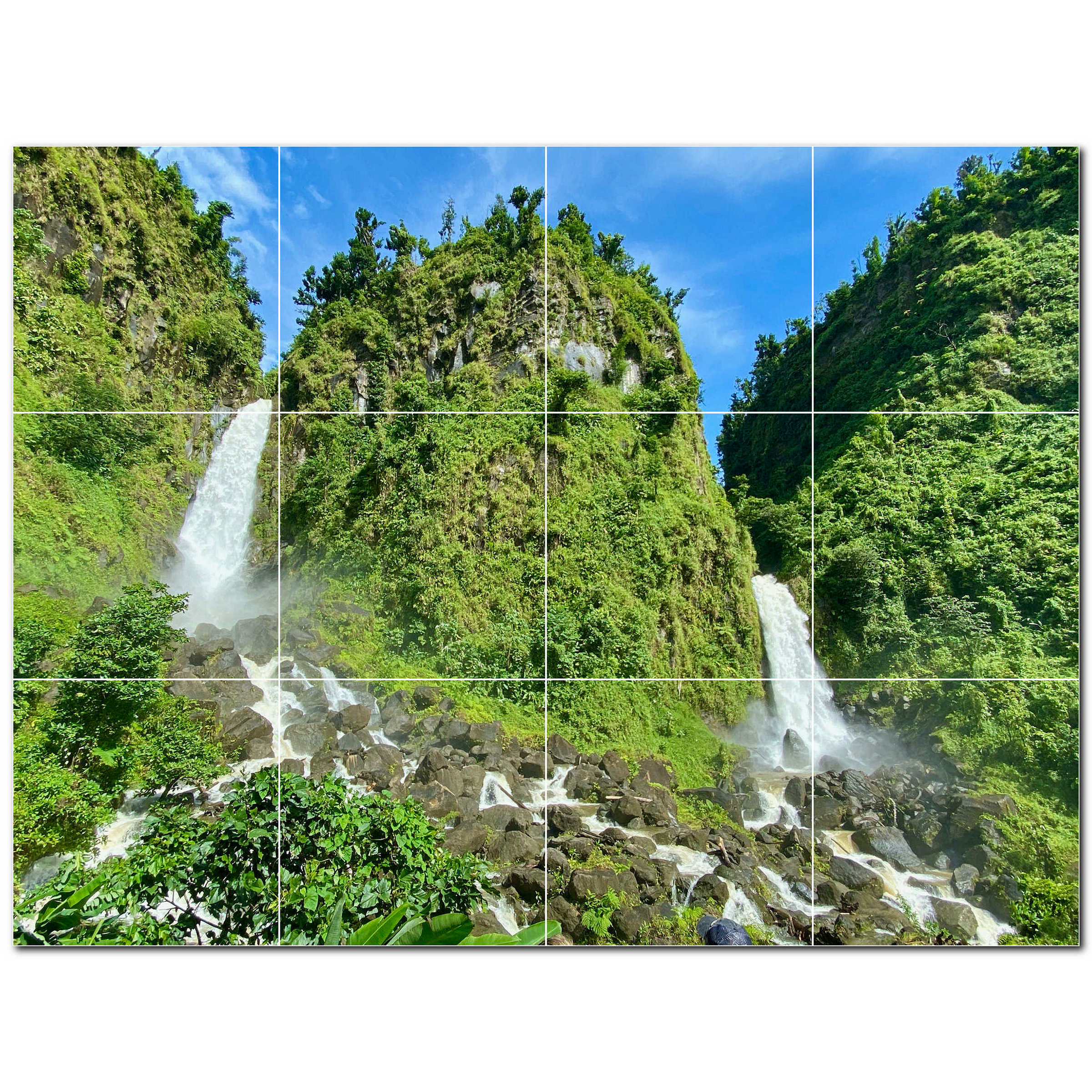 Picture-Tiles.com 24" x 18" Ceramic Waterfalls Photo Decorative Mural ...