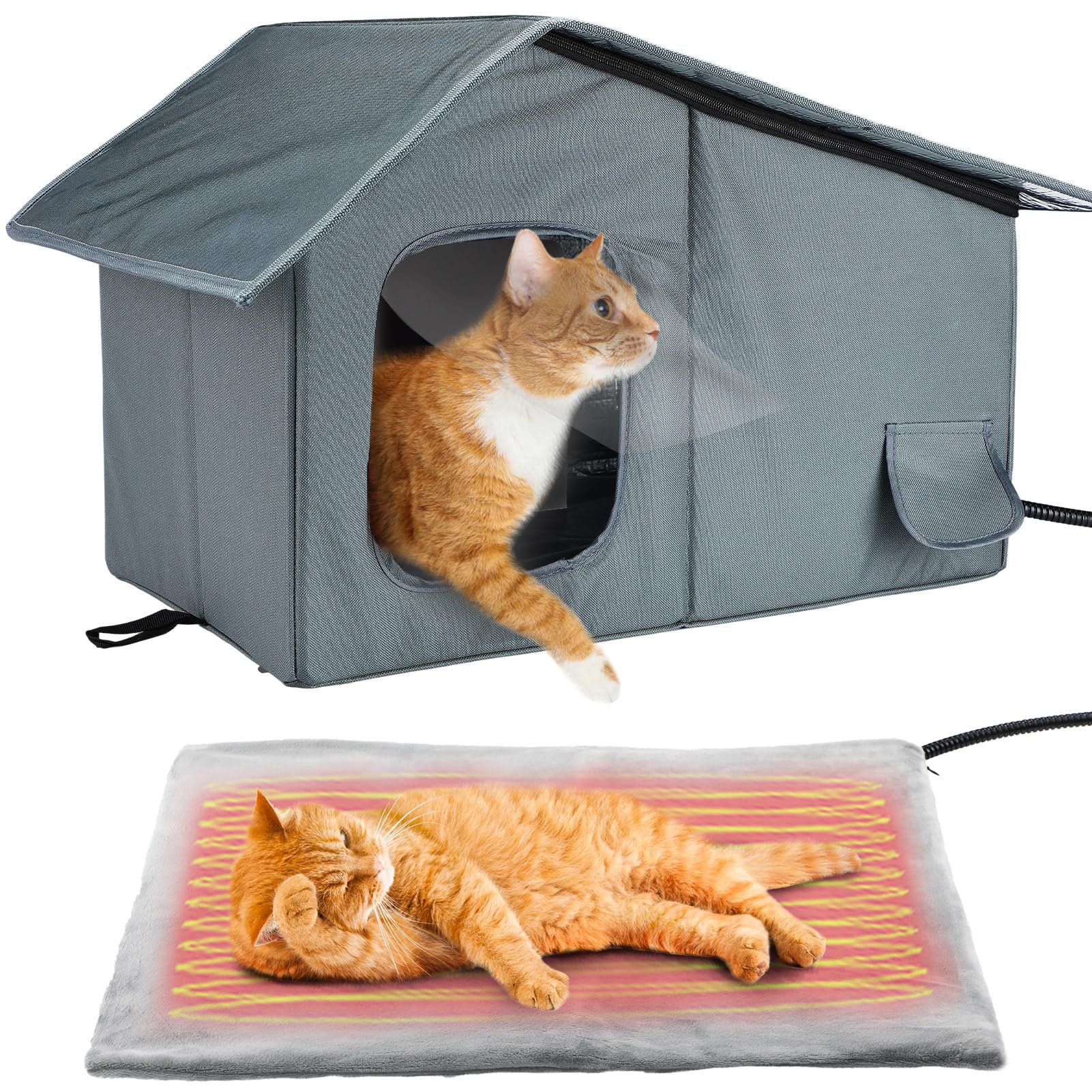 Tucker Murphy Pet™ Weatherproof Heated Cat Houses For Outdoor Cats ...