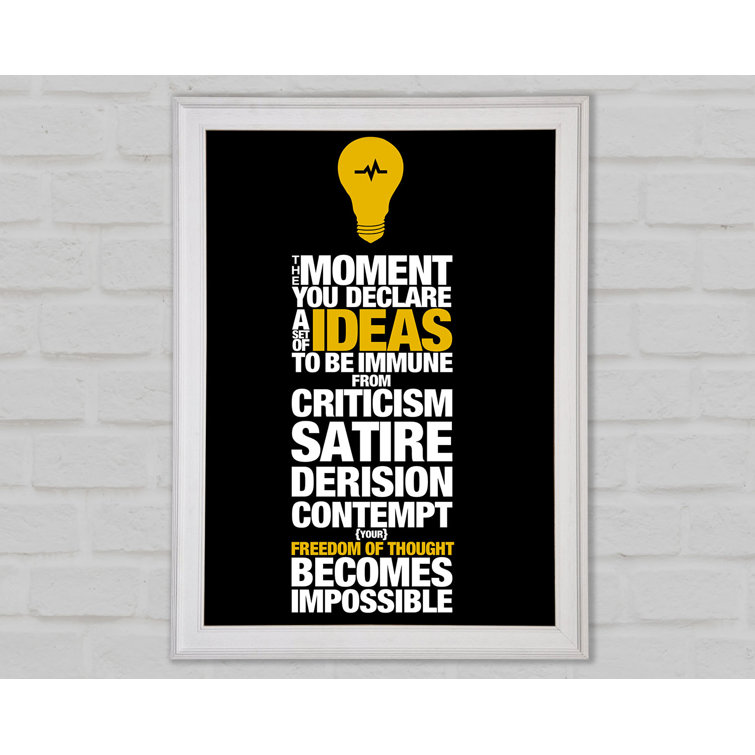 Bright Star Motivational Quote Freedom Of Thought - Single Picture ...