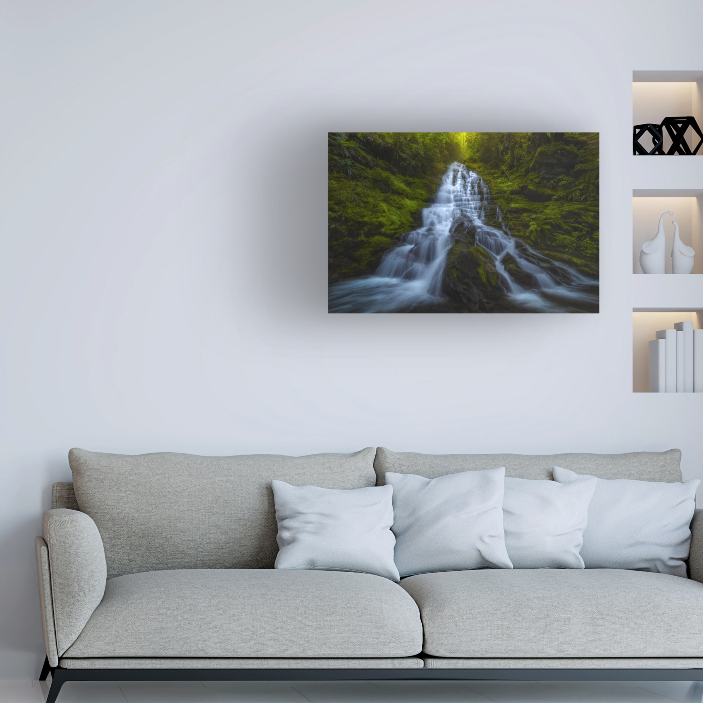 Ebern Designs Ryan Dyar Staircase Falls Canvas Art | Wayfair