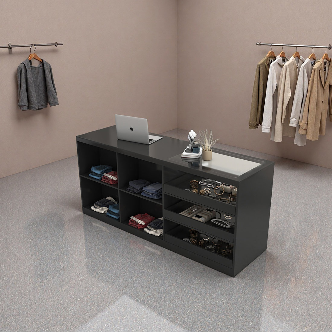 17 Stories Clothing store display table display cabinet - Wayfair Canada
