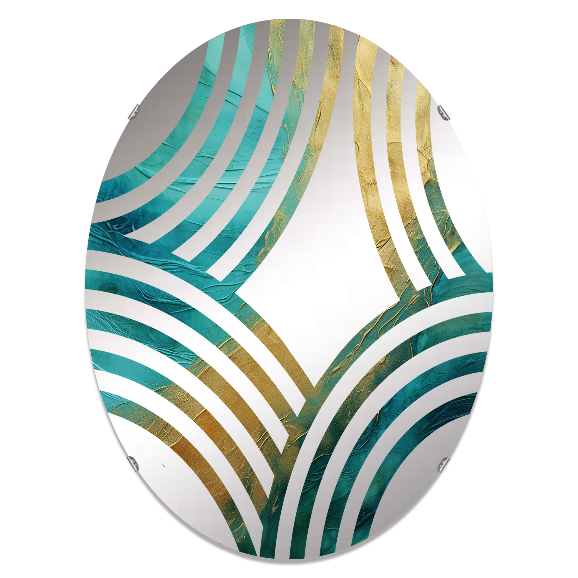 East Urban Home Gold Teal Oceans Alchemy Spiral V - Baptist Fan ...