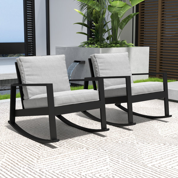 Green4ever Outdoor Rocking Chair with Cushions & Reviews | Wayfair