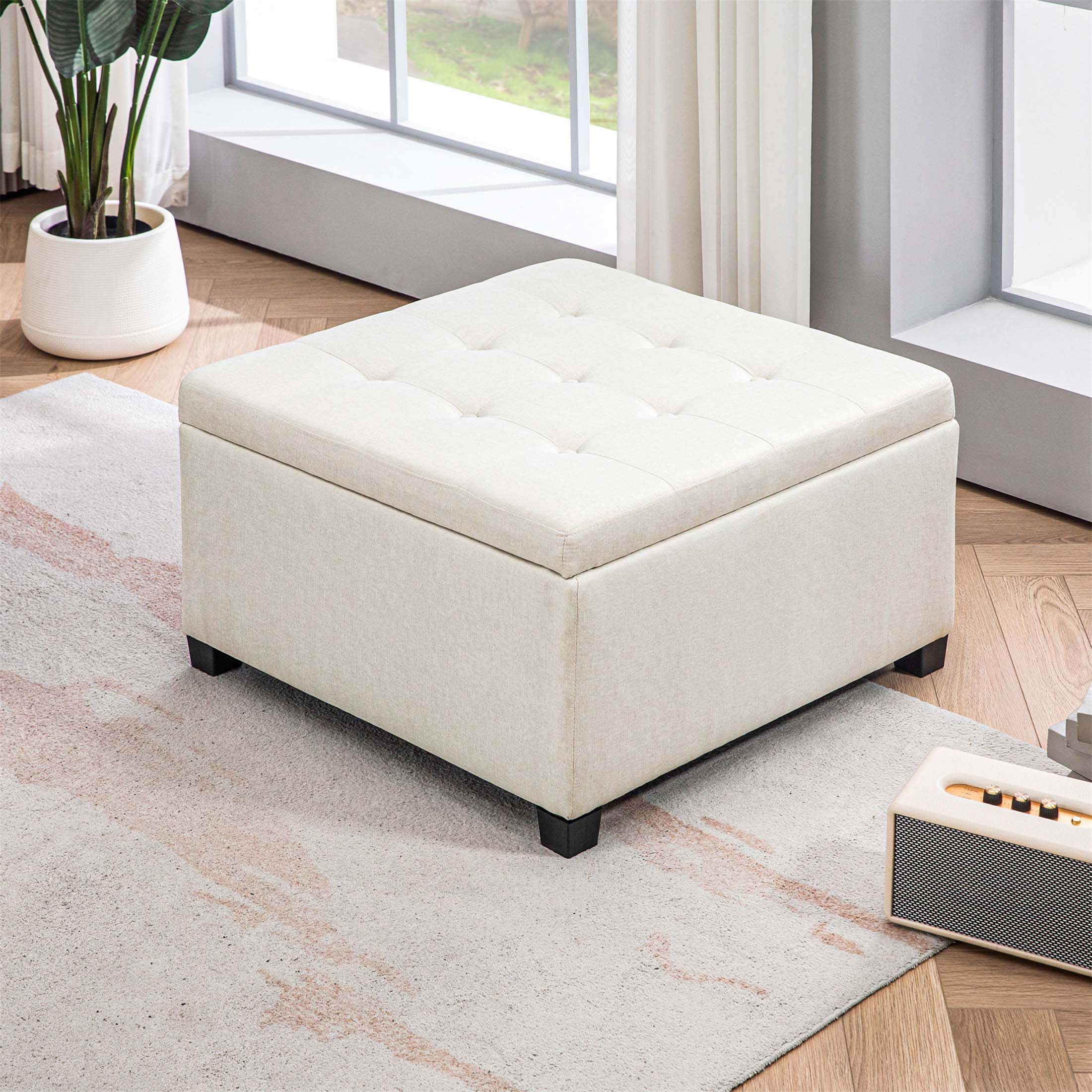 Red Barrel Studio Versatile Tufted Ottoman with Storage for Various ...