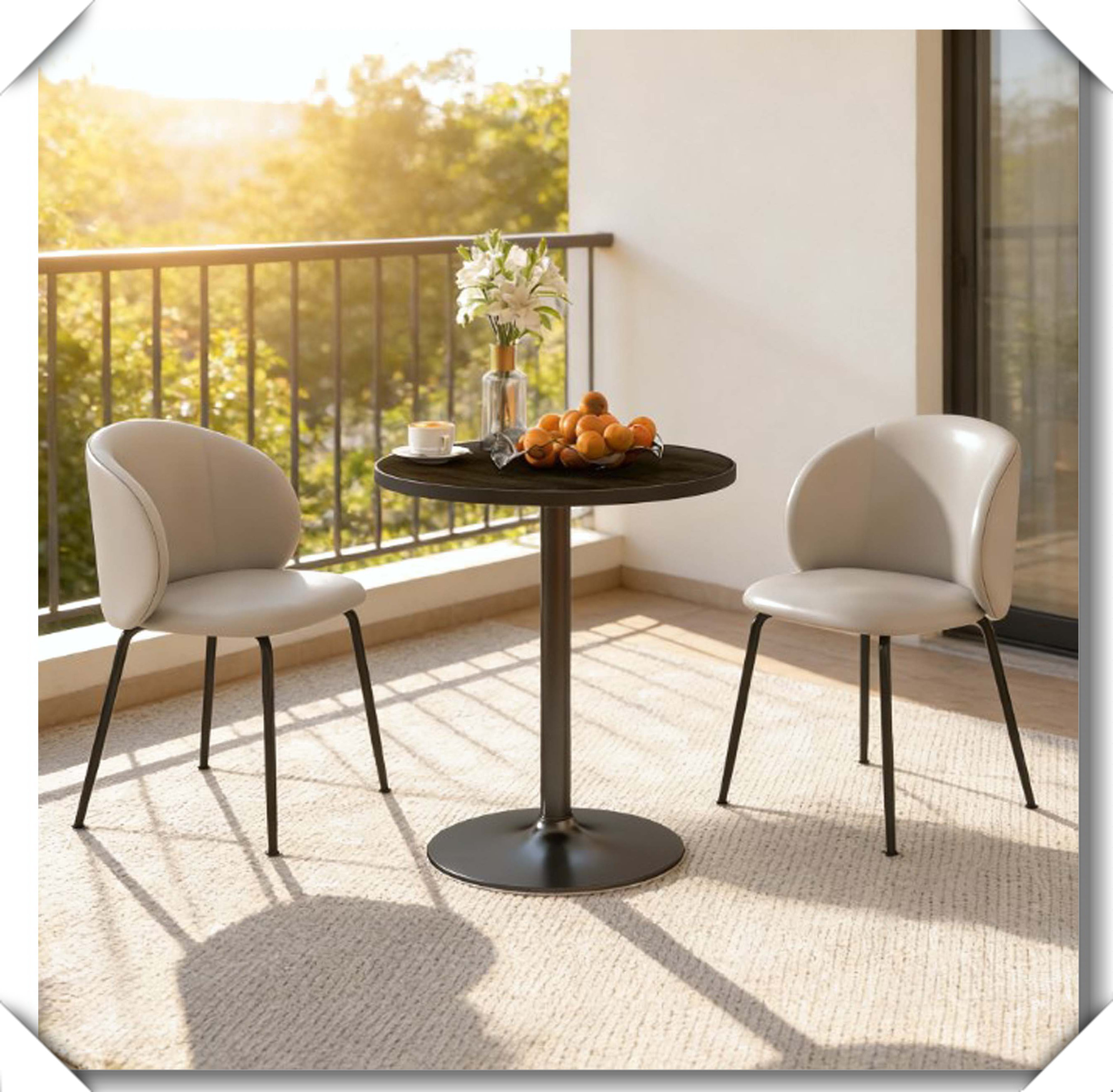 Latitude Run® Modern Round Stable Base Small Dining Table | Wayfair