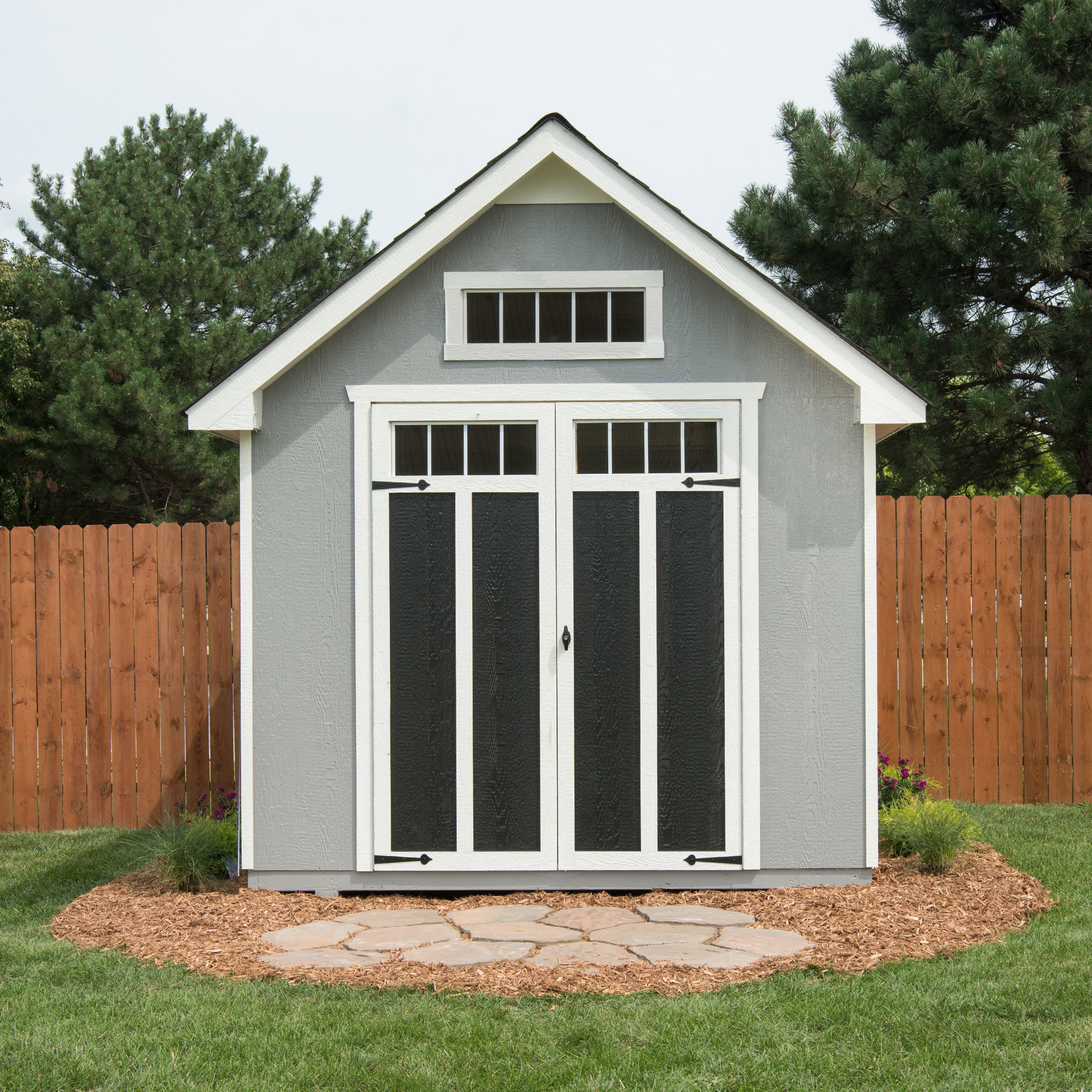 Handy Home Tribeca 8 ft. W x 12 ft. D Wood Storage Shed with Floor ...