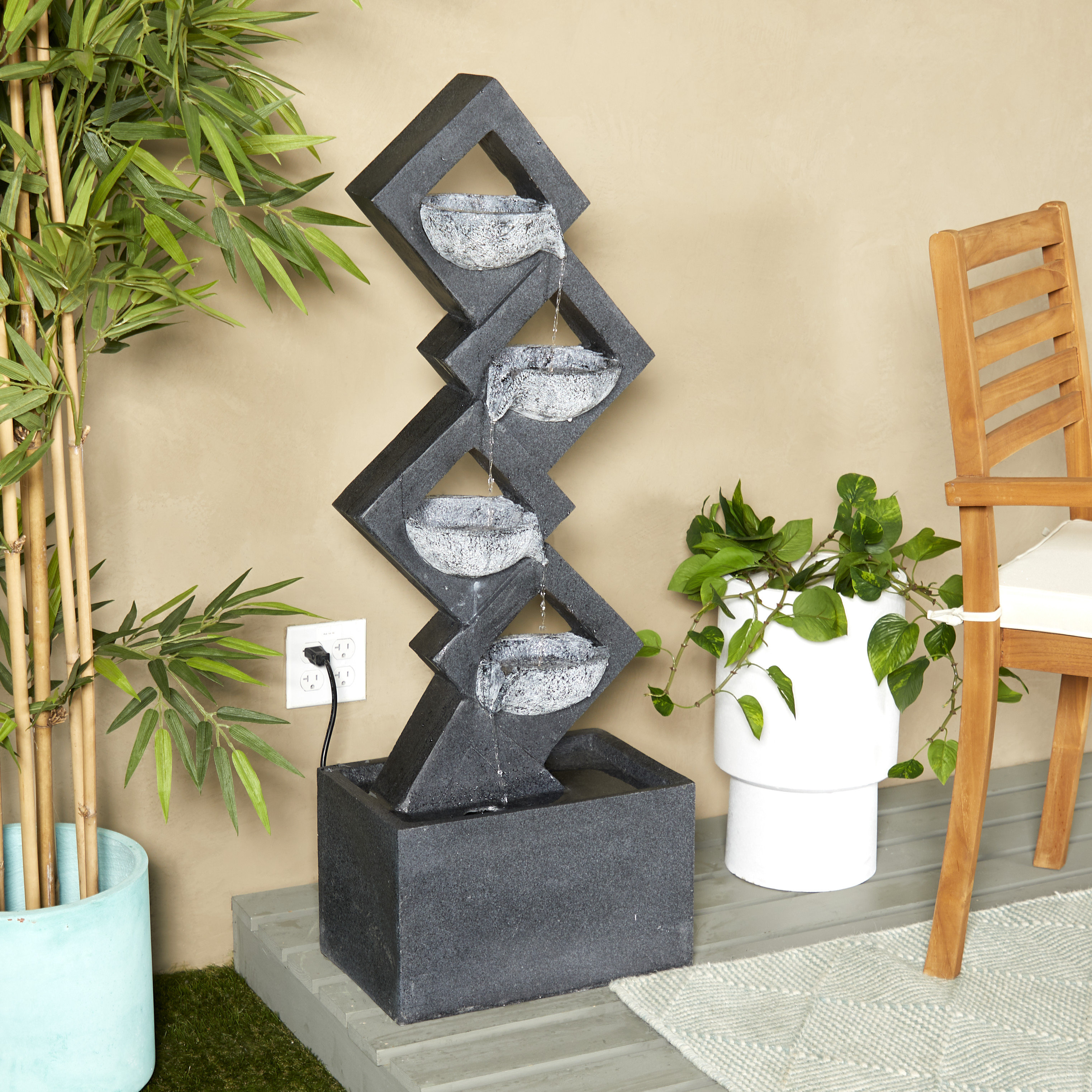 Loon Peak Craighan Fibreglass Fountain with Light - Wayfair Canada