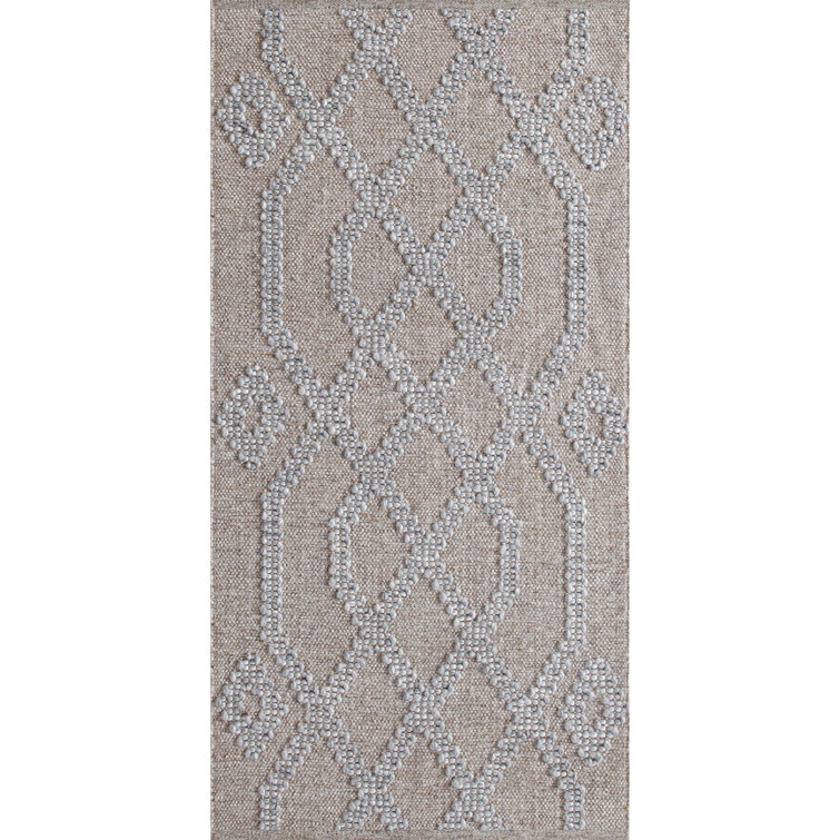 CompanyC Cable Heather Geometric Handmade Hand-Woven Driftwood Indoor ...