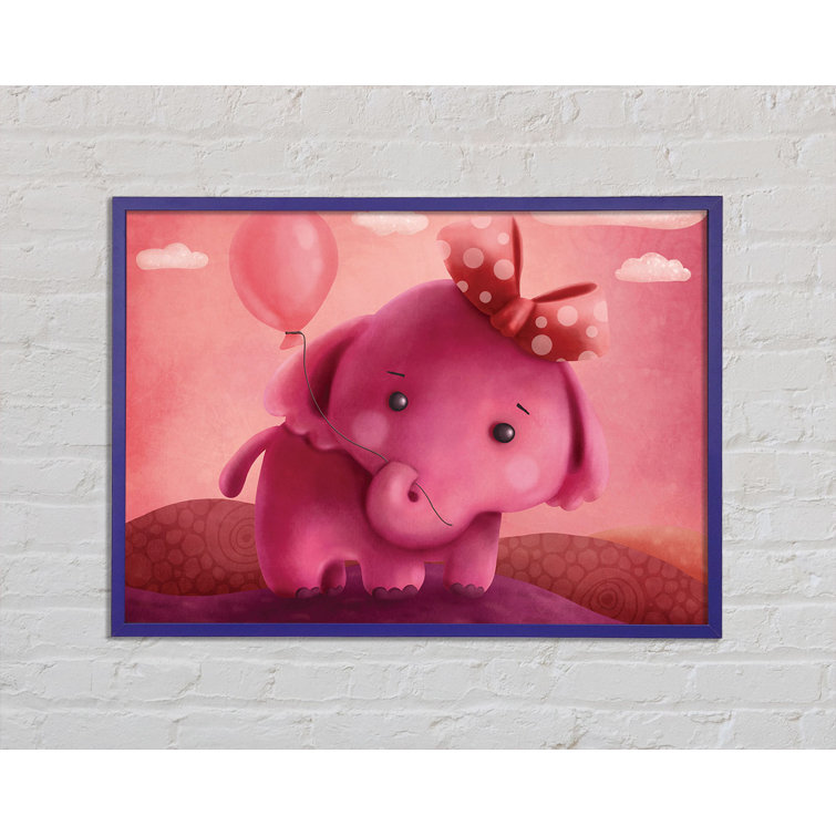 Ophelia & Co. The Pink Elephant Balloon - Single Picture Frame Art ...
